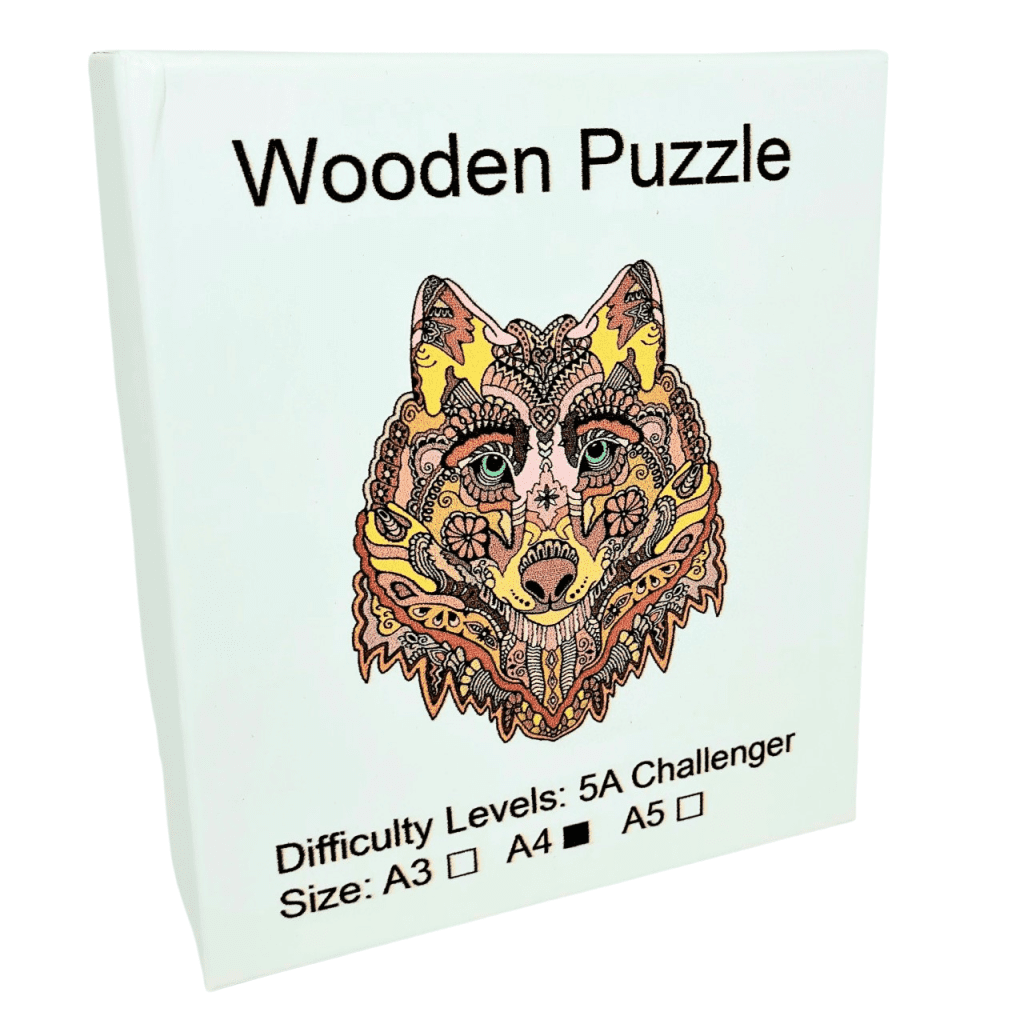 بازل خشب حيوانات A4 Orange Dog K5025 - عالم لوزة